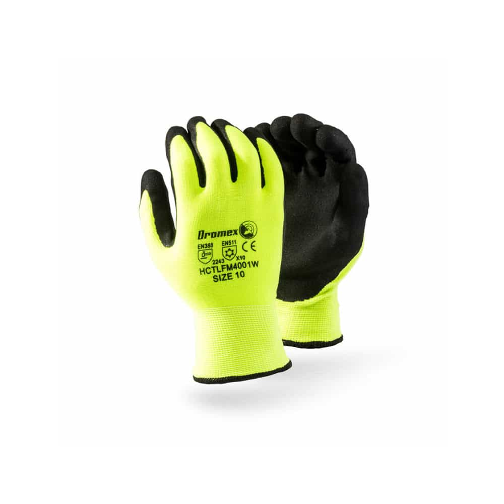 DROMEX HI-VIZ THERMAL GLOVES SEAMLESS WINTER - Cosmo Group