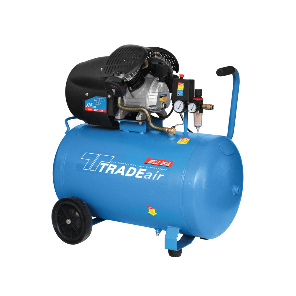 TRADEAIR COMPRESSOR 100L 2.2kW 3.0HP LUBRICATED V HEAD - Cosmo Group