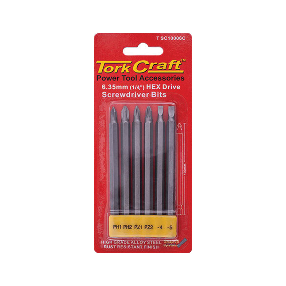 TORK CRAFT POWER BIT SET 6PCE - Cosmo Group