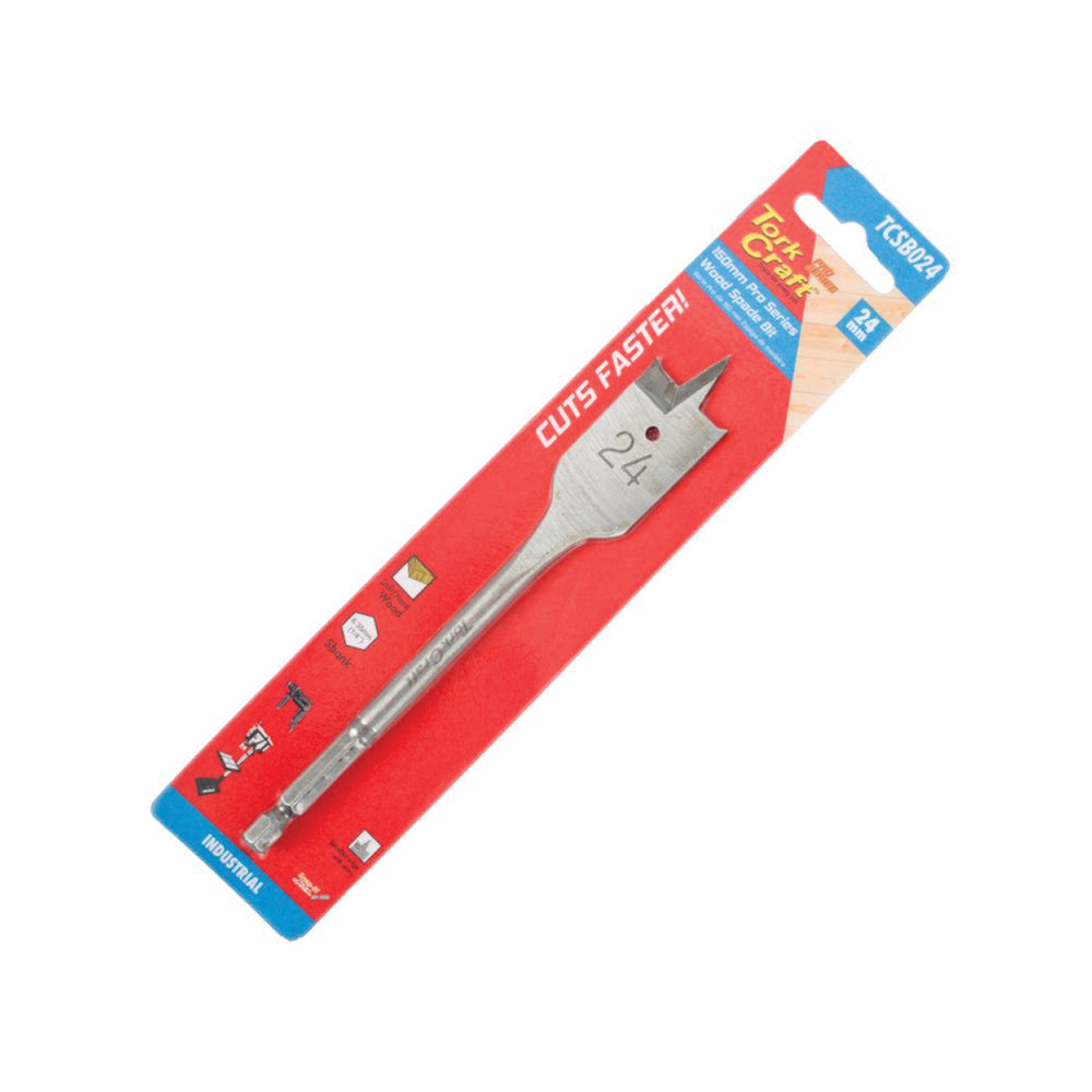 TORK CRAFT SPADE BIT PRO SERIES 24MM X 150MM - Cosmo Group